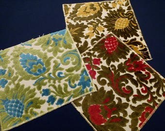 Cut velvet fabric | Etsy