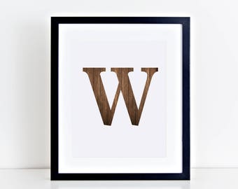 Wooden letter w | Etsy