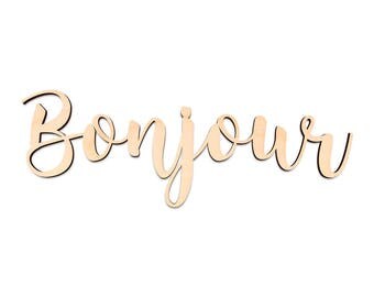 Bonjour sign | Etsy