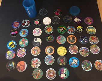 Lot of Vintage POGS 30 POGS 90s Toys and Collectibles
