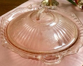 Pink carnival glass | Etsy