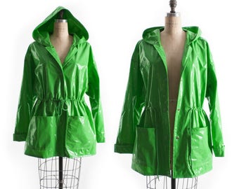 Wet look coat | Etsy