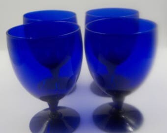 Cobalt blue goblet | Etsy