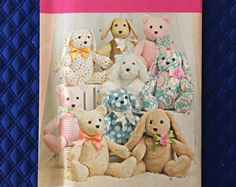 Simplicity Sewing Pattern 8044 Teddy Bear Bunny Rabbit Dog