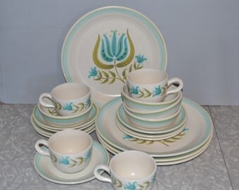 Turquoise dinnerware | Etsy