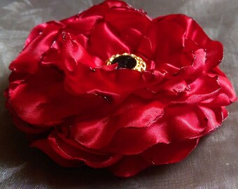 Red hair flower | Etsy