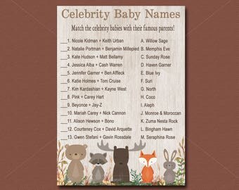 Celebrity Baby Shower Game Elephant Celebrity Baby Name