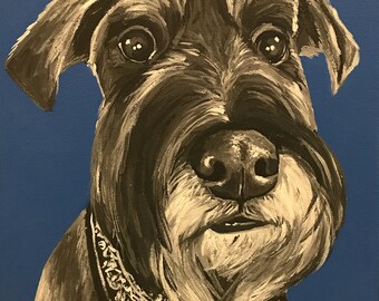 Schnauzer art | Etsy