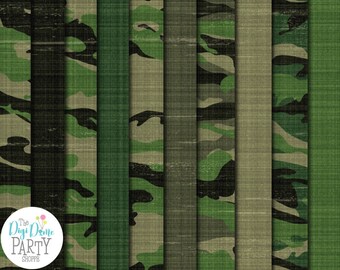 Military scrapbook paper 12x12 camouflage digital