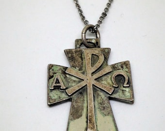 Alpha omega cross | Etsy