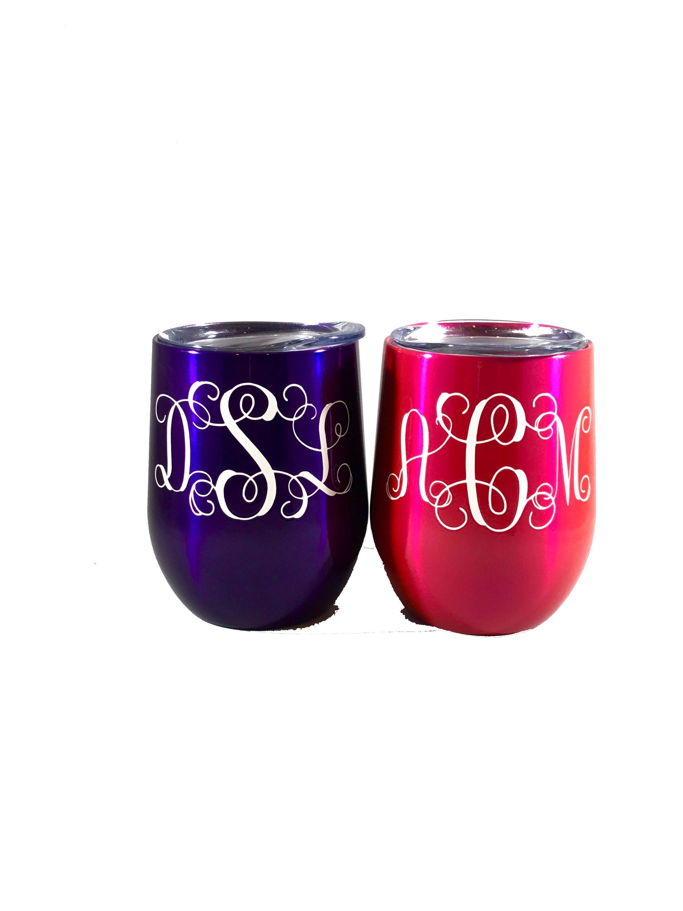 10 oz Stemless Yeti style Wine Glass Custom Powder Coated