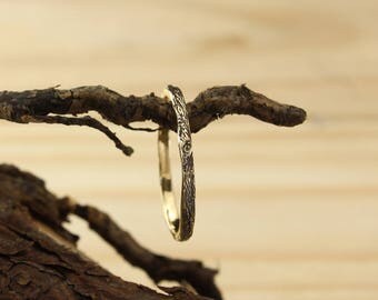 Diamond tree bark engagement ring Womens tree ring Diamond