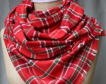 Plaid infinity scarf | Etsy