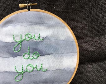 Embroidered quote | Etsy