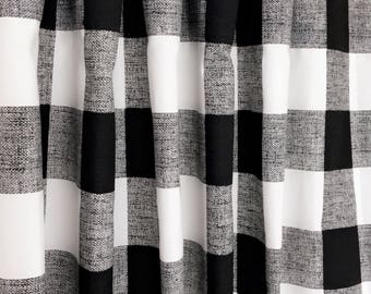 Buffalo check curtains | Etsy