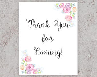 Thank you for coming | Etsy