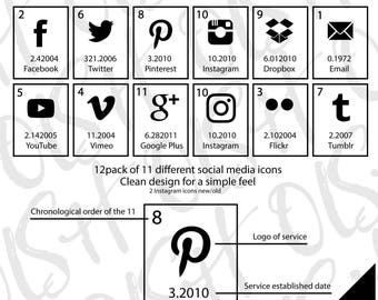 Rose Gold Social Media Icons