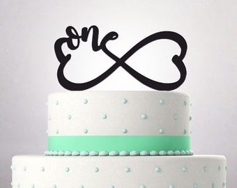 Infinity cake topper | Etsy