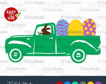 Easter truck svg | Etsy