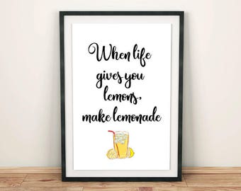 Lemon quote | Etsy