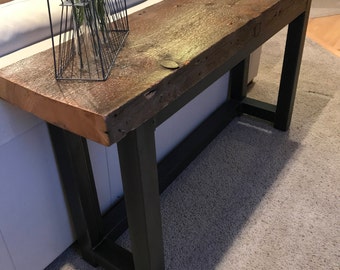 Barn wood sofa table | Etsy