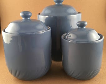 Blue canisters | Etsy