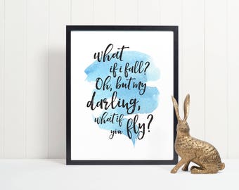 What if you Fly Inspirational Quote Wall Art Erin Hanson