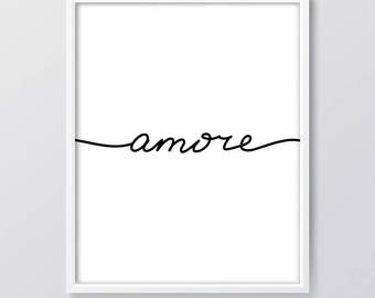 Amore print | Etsy