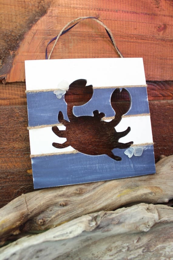 Crab Wall Hanging Beach Decor Nautical Nursery Art