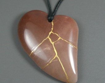 Kintsugi heart | Etsy