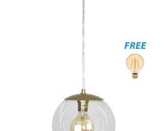 Globe pendant light | Etsy