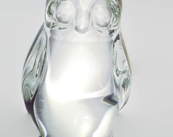Glass owl figurine | Etsy