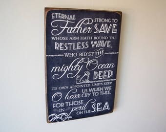 Submariner's Prayer Sign Wood Submarine Navy Sign