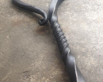 Iron fire poker | Etsy