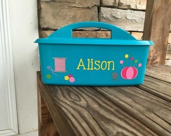 Personalized Homework Caddy School Supplies Caddy Desk