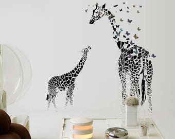 Baby giraffe decals | Etsy