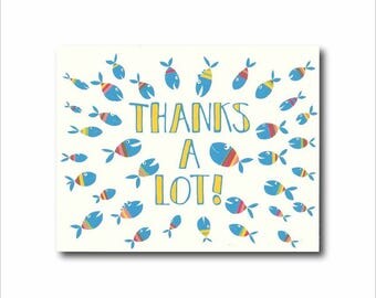 Fish thank you card | Etsy