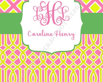 Monogrammed binder | Etsy