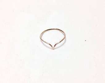 V shaped ring | Etsy