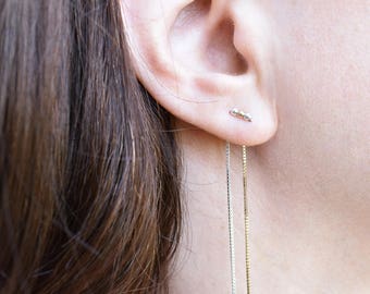 Double hole earrings | Etsy