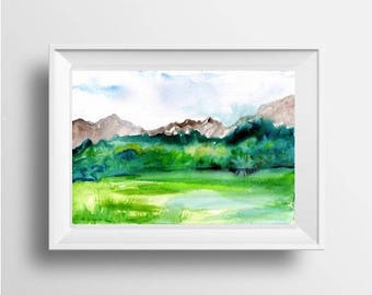 Forest watercolor | Etsy