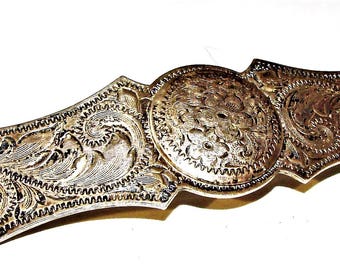 Silver barrette | Etsy