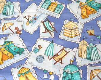Beach theme fabric | Etsy