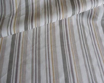 Striped linen fabric | Etsy