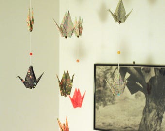 Baby Crib Mobile Origami Paper Crane Amazing Colorful Rainbow