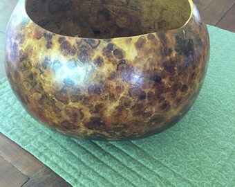 Faux Raku Medium Gourd Bowl