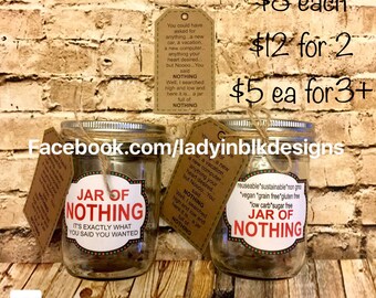 Jar of nothing | Etsy