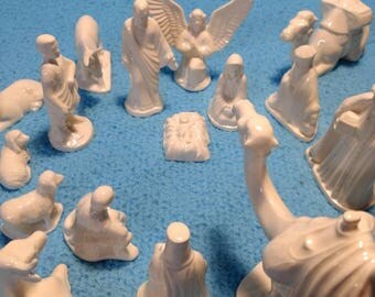 Ceramic nativity set | Etsy