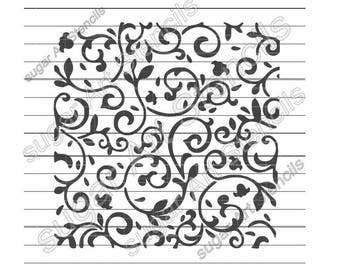 Swirl stencil | Etsy