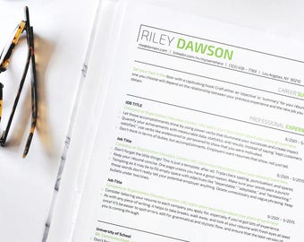 Whimsical Minimalist ATS Bot-Friendly Resume Template Instant